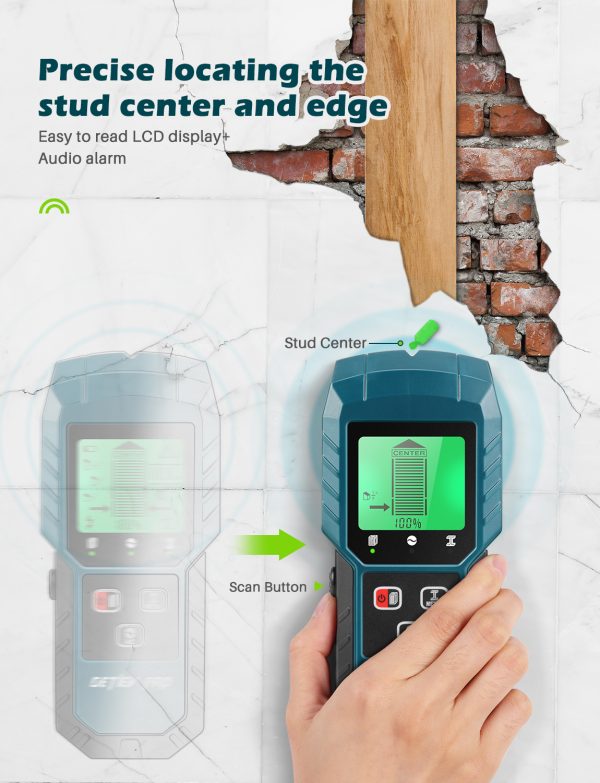 Stud Finder Wall Scanner 5 in 1 Electronic Stud Sensor Detector with ...