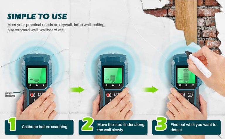 Stud Finder Wall Scanner 5 in 1 Electronic Stud Sensor Detector with ...